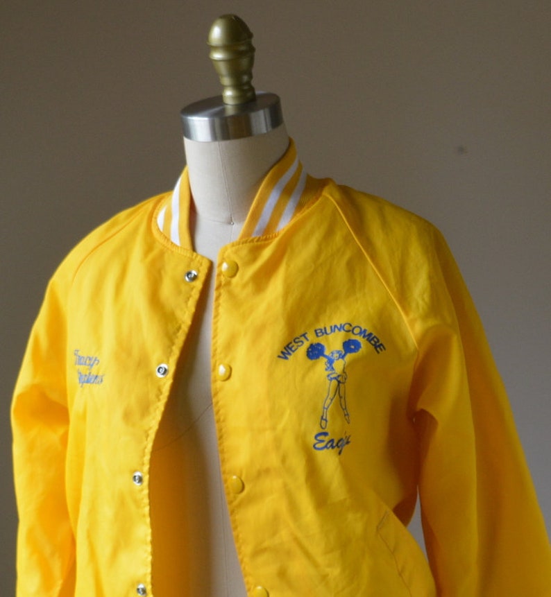 Vintage Bright Yellow Cheerleading Jacket Size Small, Vintage West ...