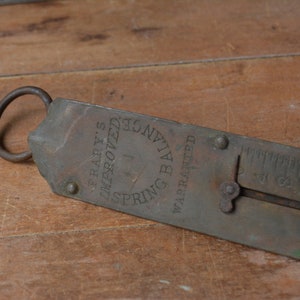 Vintage Hanging Spring Scale by Frary's Improved, Antique Metal Spring ...