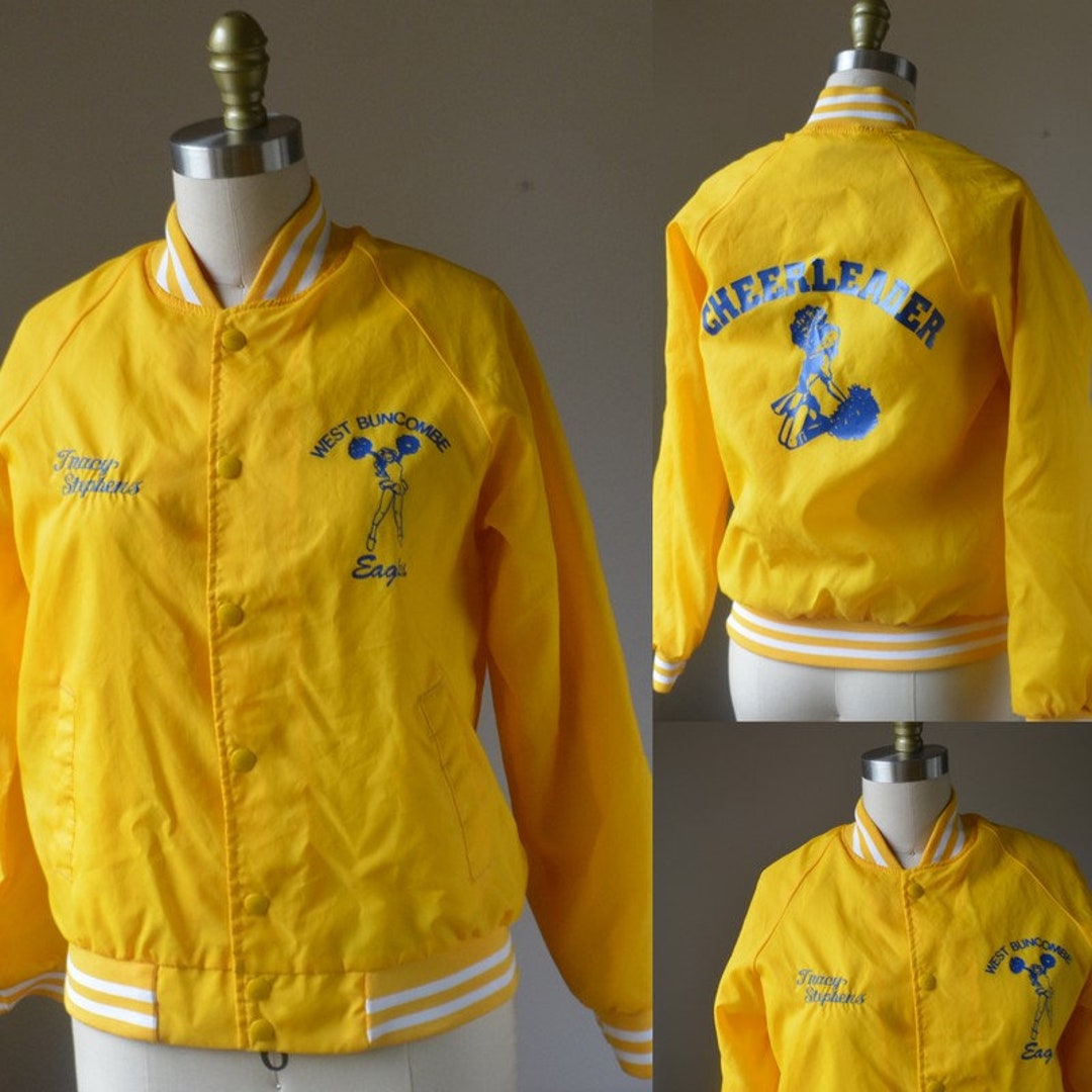 Vintage Bright Yellow Cheerleading Jacket Size Small, Vintage West ...
