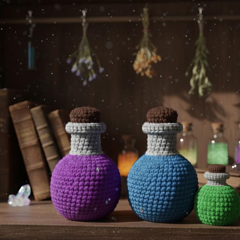 Crochet Dice Bag Potion - Etsy