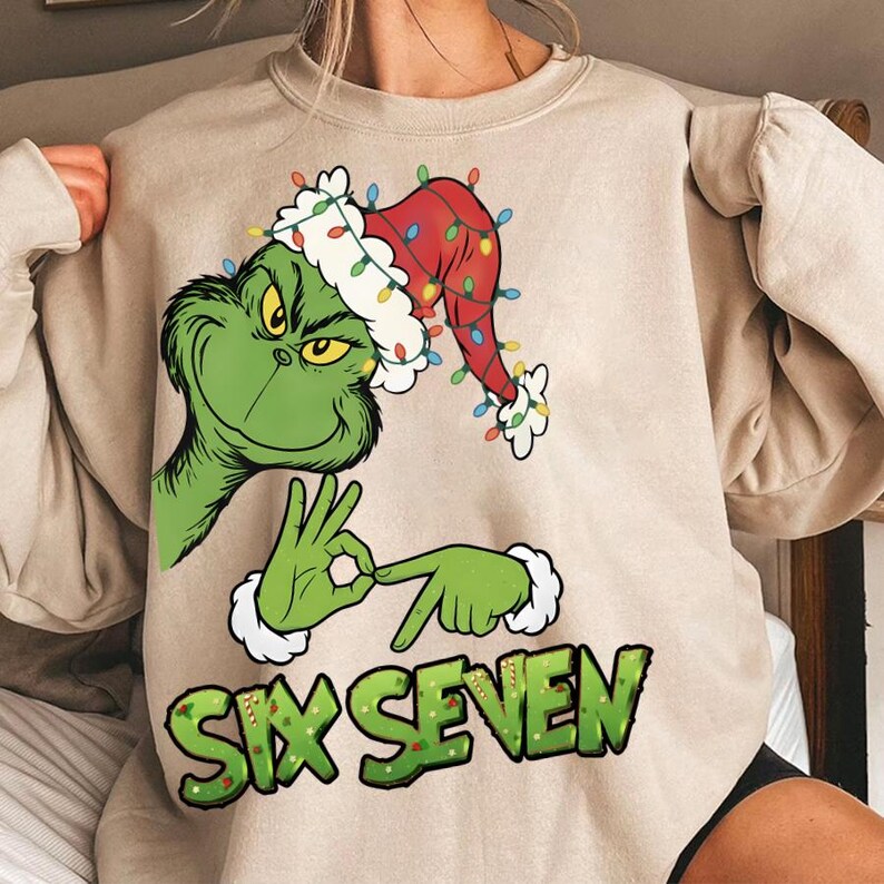 Christmas Funny Png Viral 6 7 Grinch Christmas PNG, Meme Bruh Joke ...
