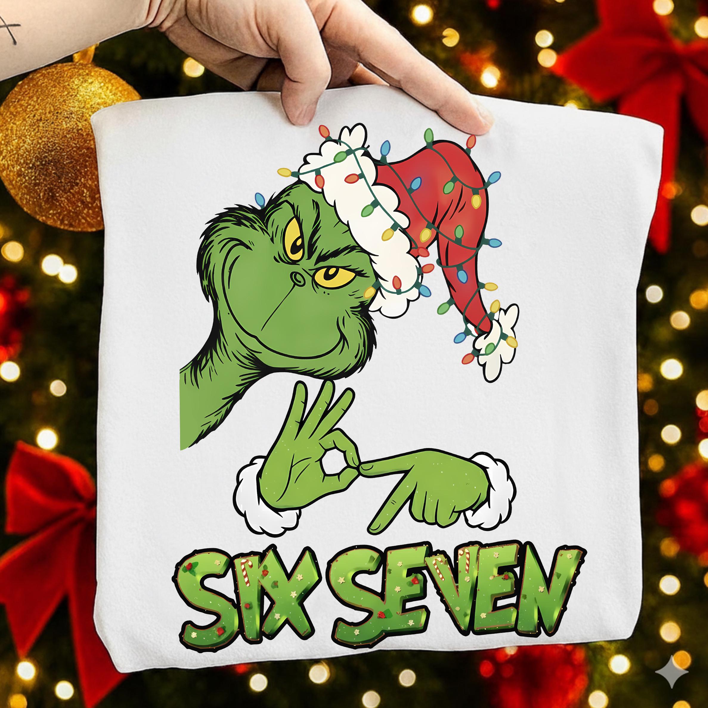 Christmas Funny Png Viral 6 7 Grinch Christmas PNG, Meme Bruh Joke ...