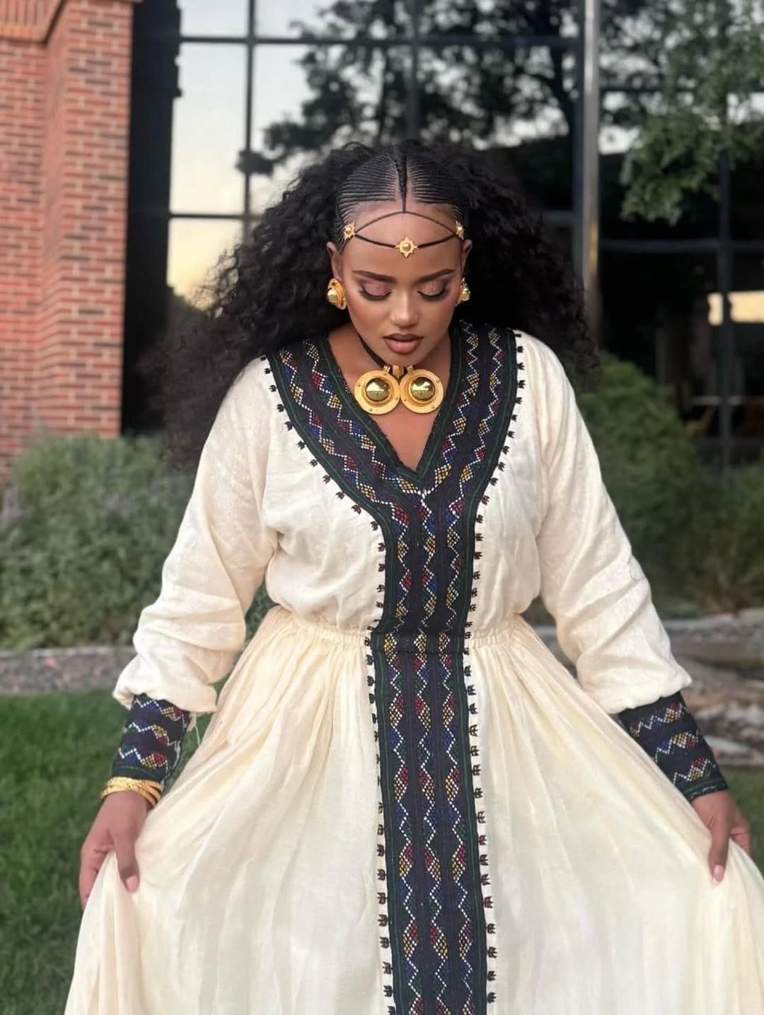 Handwoven Axum Habesha Kemis: Ethiopian Cotton Dress With Tibeb ...