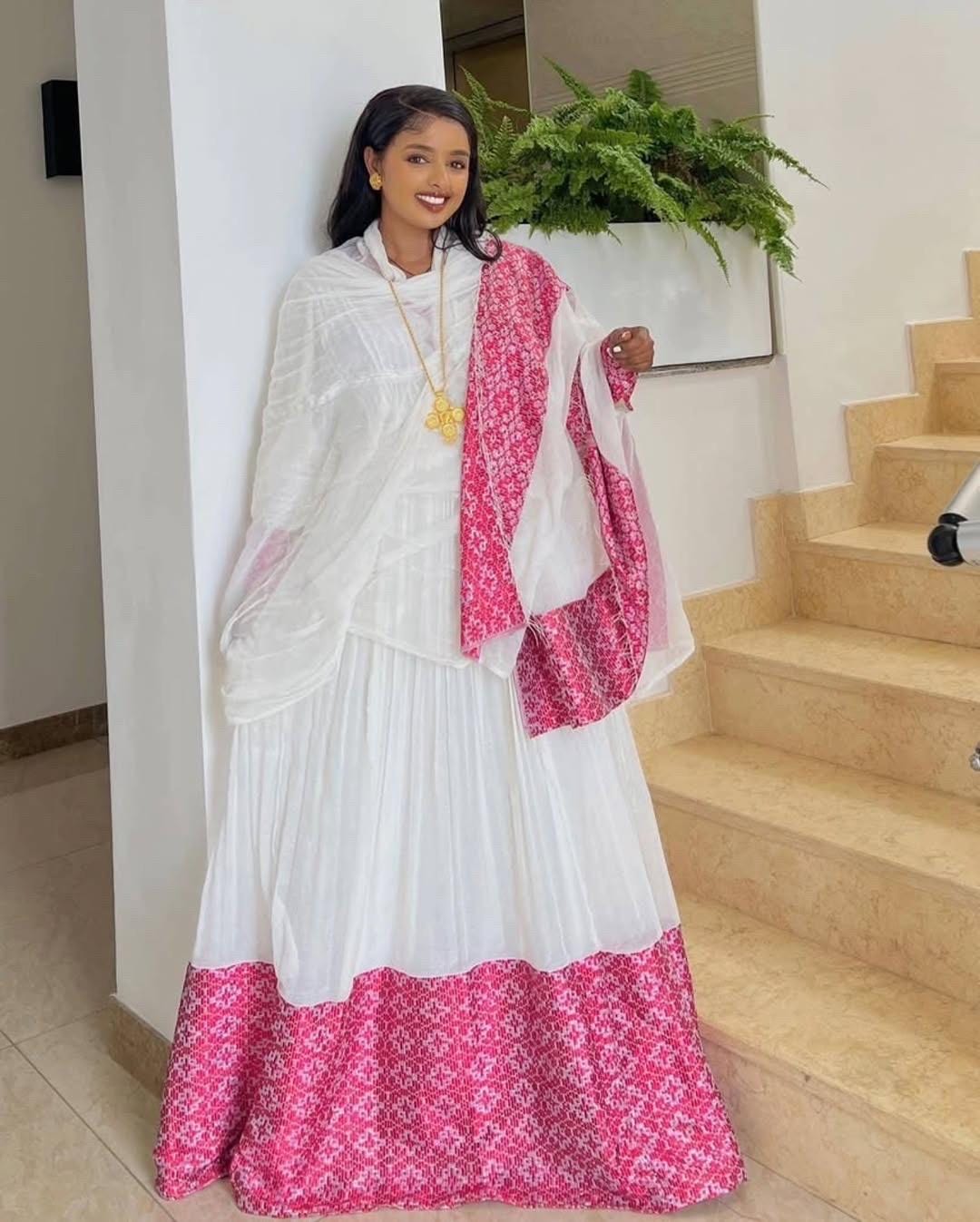 Ethiopian Habesha Kemis Handwoven Cotton Traditional Dress With Tibeb ...