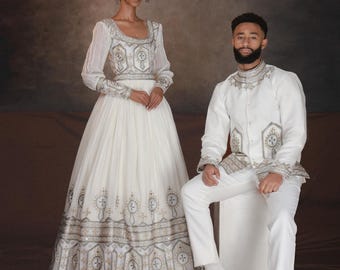 Handwoven Habesha Kemis Wedding Set Ethiopian Bridal & Groom Outfit - Etsy