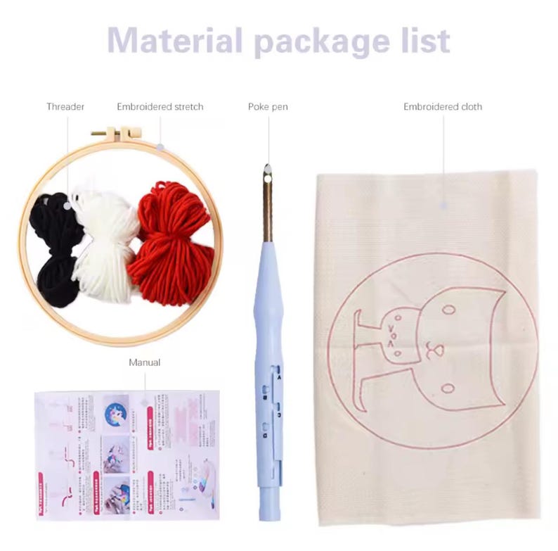 DIY Punch Needle Kit – Adorable Elephant Embroidery Craft for Beginners ...