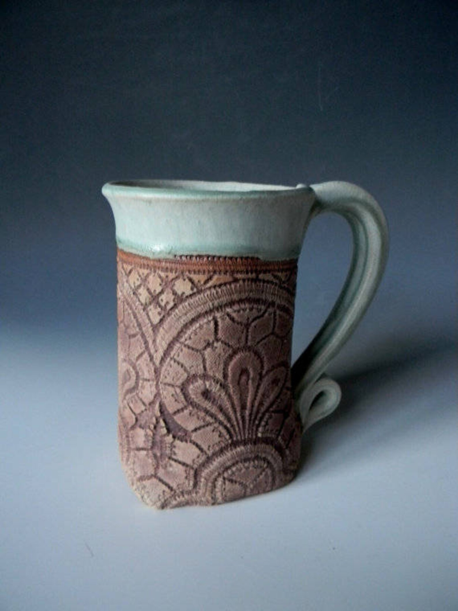 Handmade Ceramic Arch Lace Impressed 12oz. Mug - Etsy