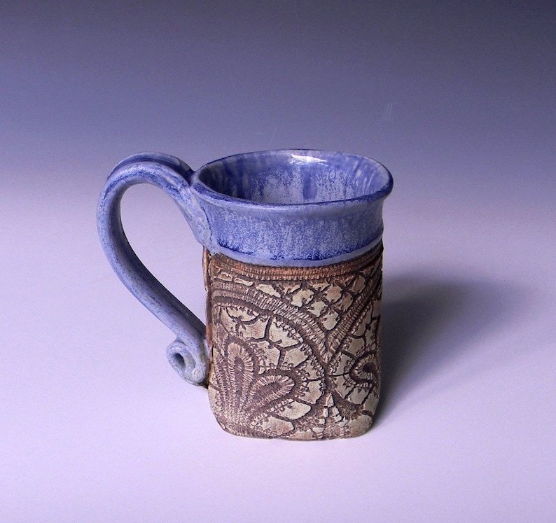 Handmade Ceramic Arch Lace Impressed 12oz. Mug - Etsy