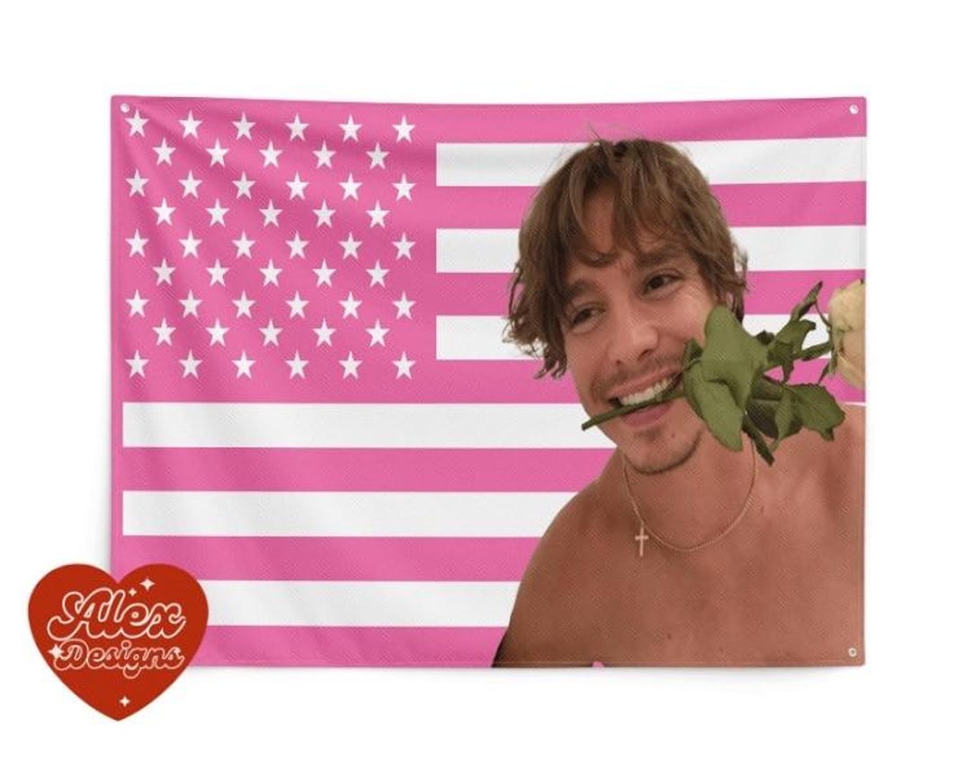 Nicholas Alexander Chavez Pink Flag Tapestry - Dorm Decor / Cover Art ...