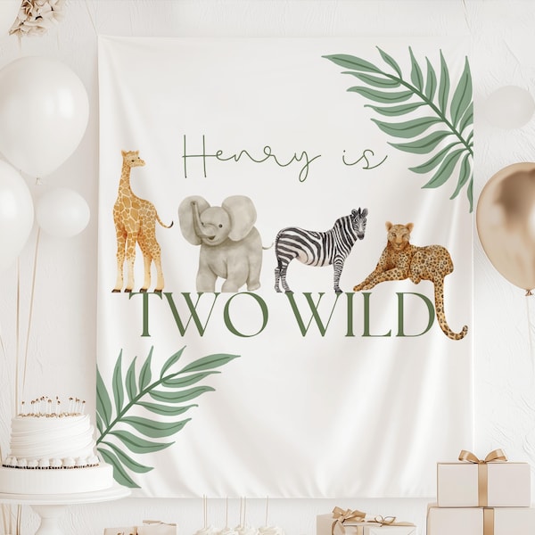 Two Wild Backdrop Sign - Etsy