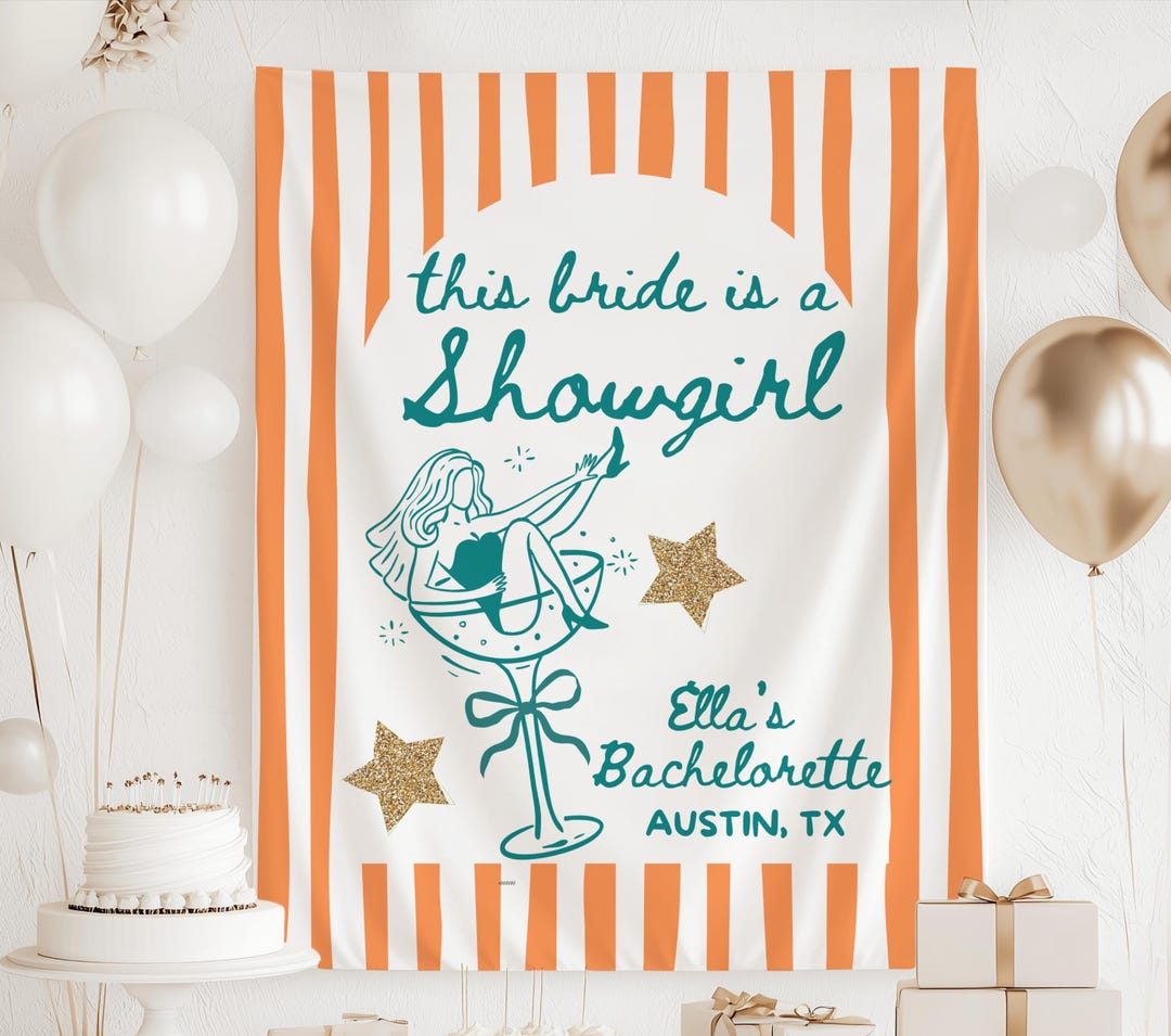 This Wife is A Showgirl Backdrop, This Wife is a Showgirl Bachelorette ...