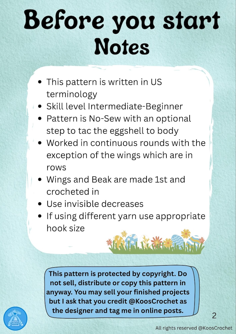 Ricky the Chicky ~ No-sew Crochet Pattern - PDF - Etsy