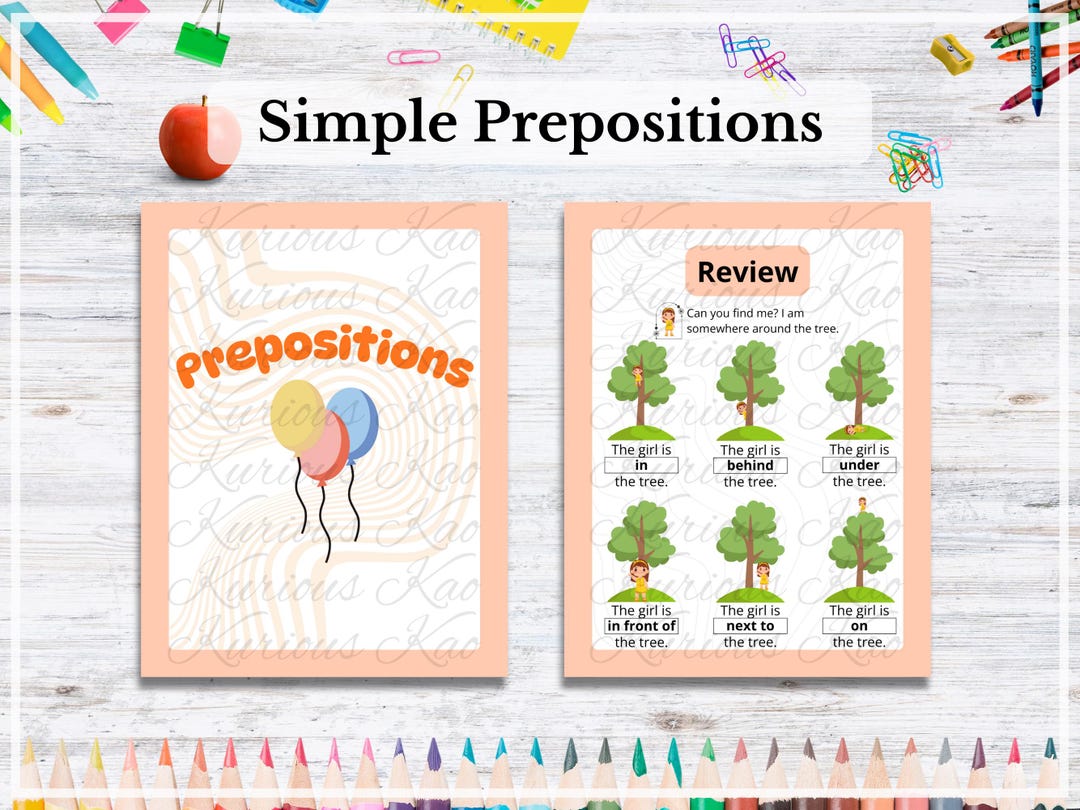 Toddler Prepositions Learning Printables | Preschool & Homeschool PDF ...