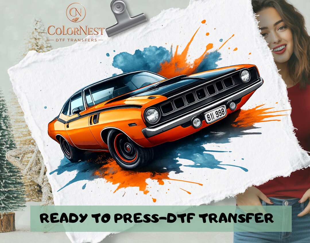 Vintage Muscle Car DTF Transfers, Fathers Day Gift for Dad DTF, Garage ...