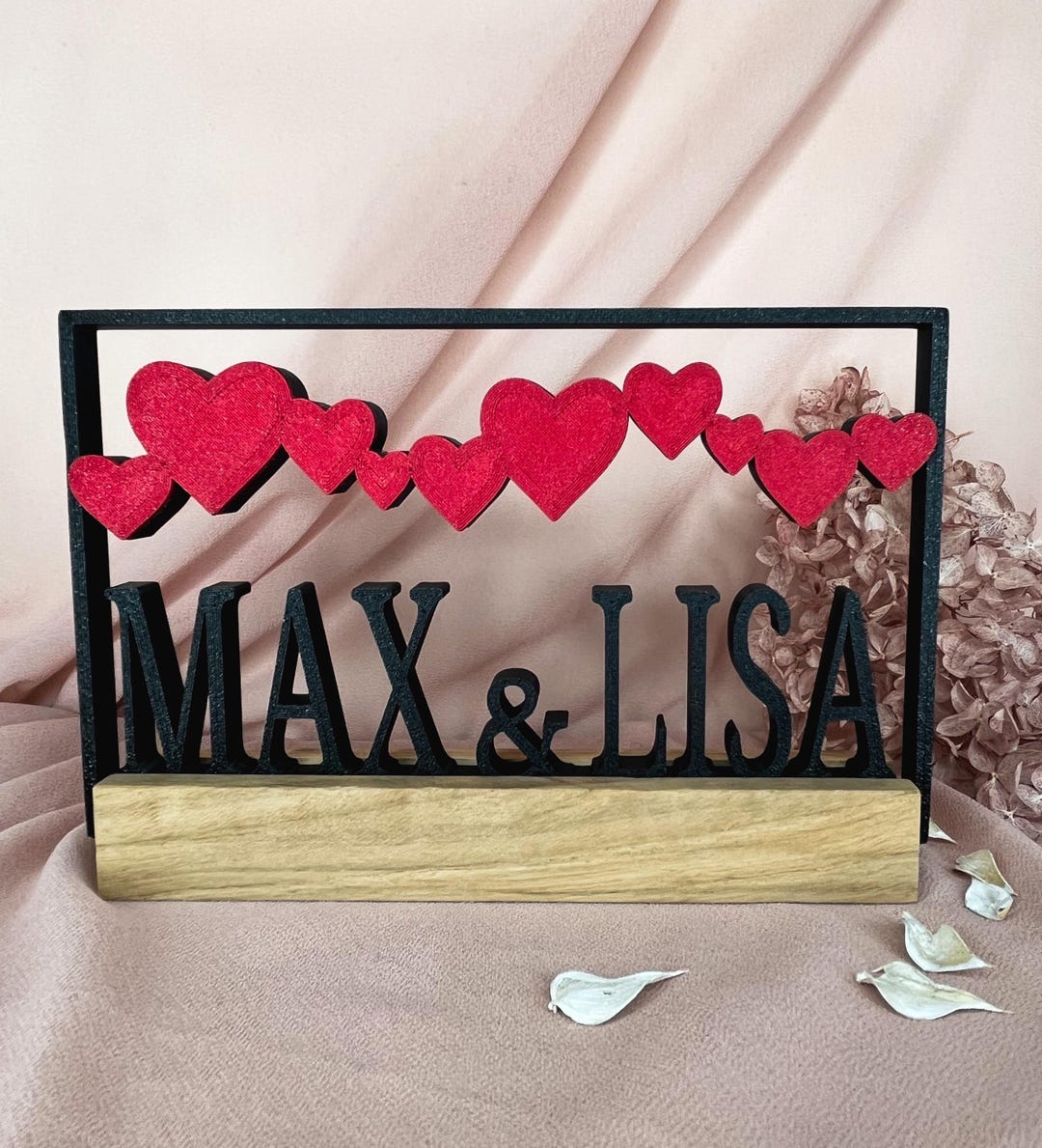 Personalized Lettering for Couple - Black, White | Gift | Decoration ...