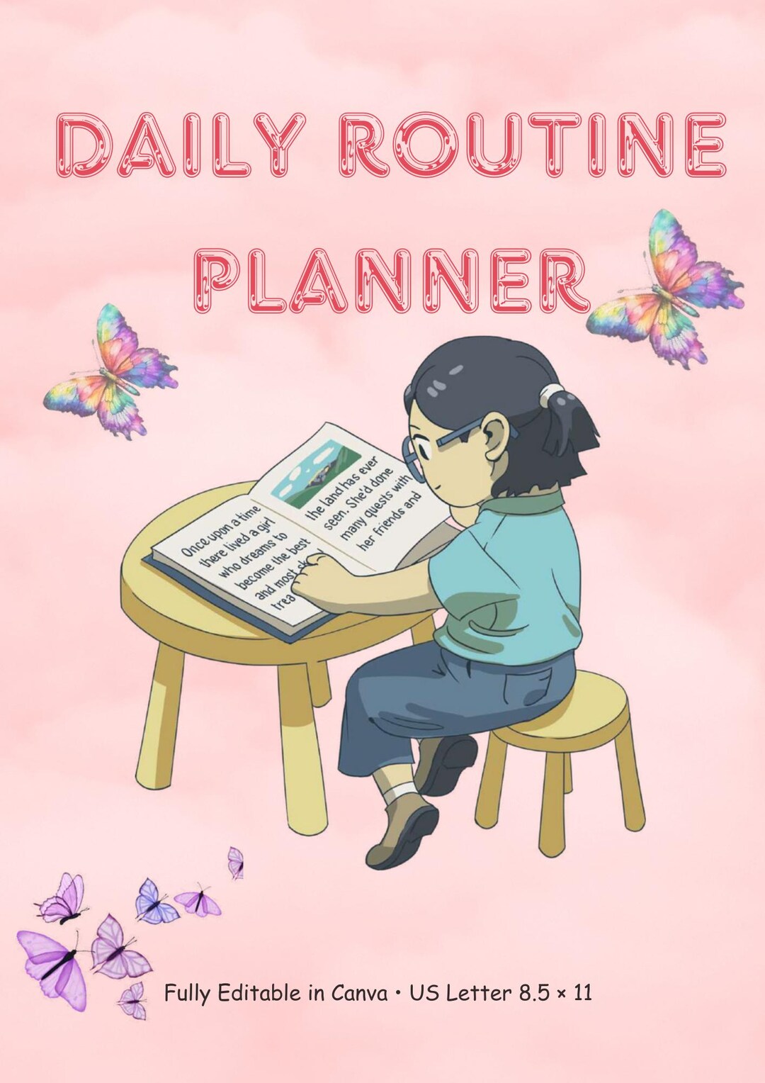 Canva Editable Daily Routine Planner - Etsy UK