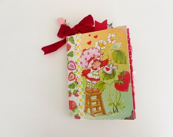 Vintage Style Strawberry Shortcake Spiral Notebook Journal Strawberry ...