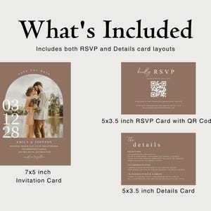 Modern Save the Date Invitation Set Editable Canva Template Minimalist ...