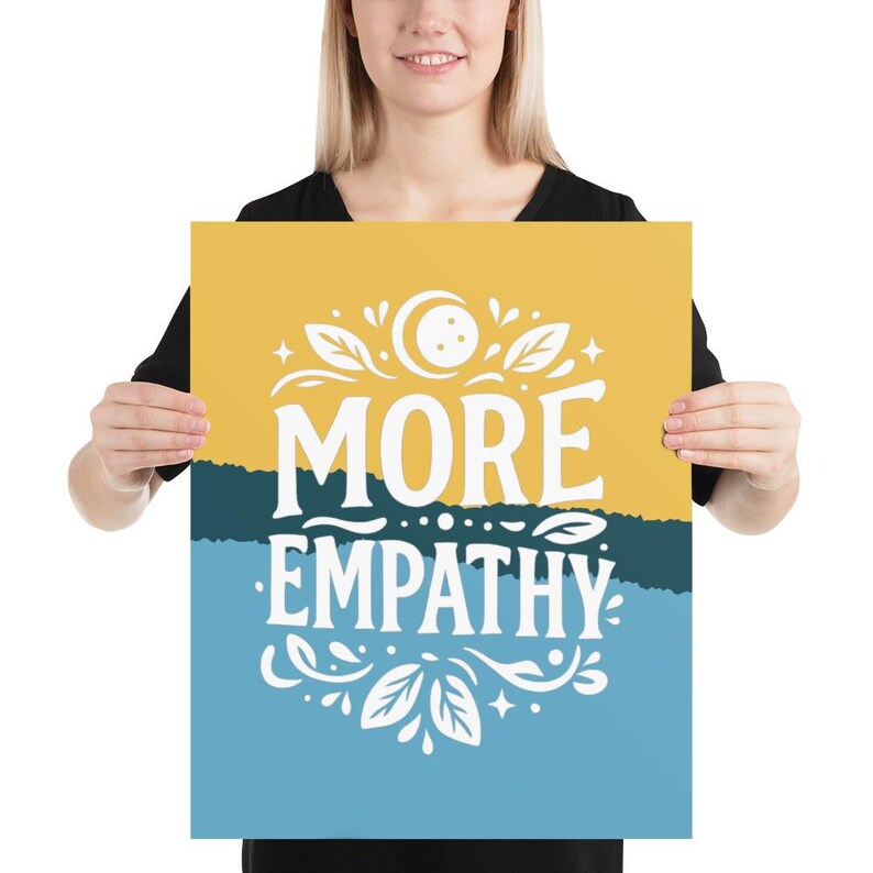 More Empathy Print | Minimalist Wall Art | Motivational Poster - Etsy
