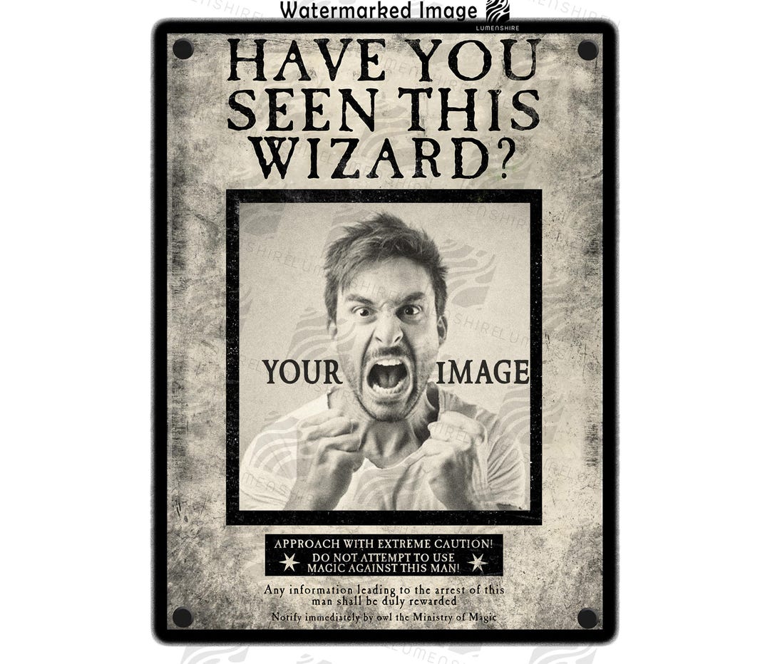 Custom Harry Potter Wanted Poster, Personalized Wizarding World Design ...