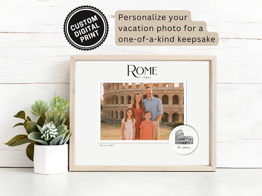 Custom Travel Photo Print | Personalized Vacation Keepsake (digital ...