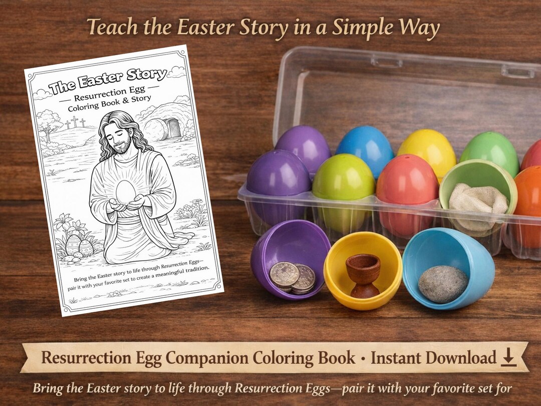 Resurrection Egg Coloring Book Printable | Easter Story for Kids ...