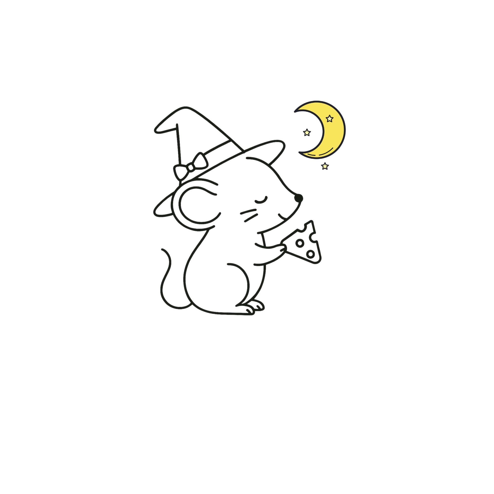 Halloween Mouse Clipart Set / Cute Mice With Pumpkins, Moon & Witch Hat ...