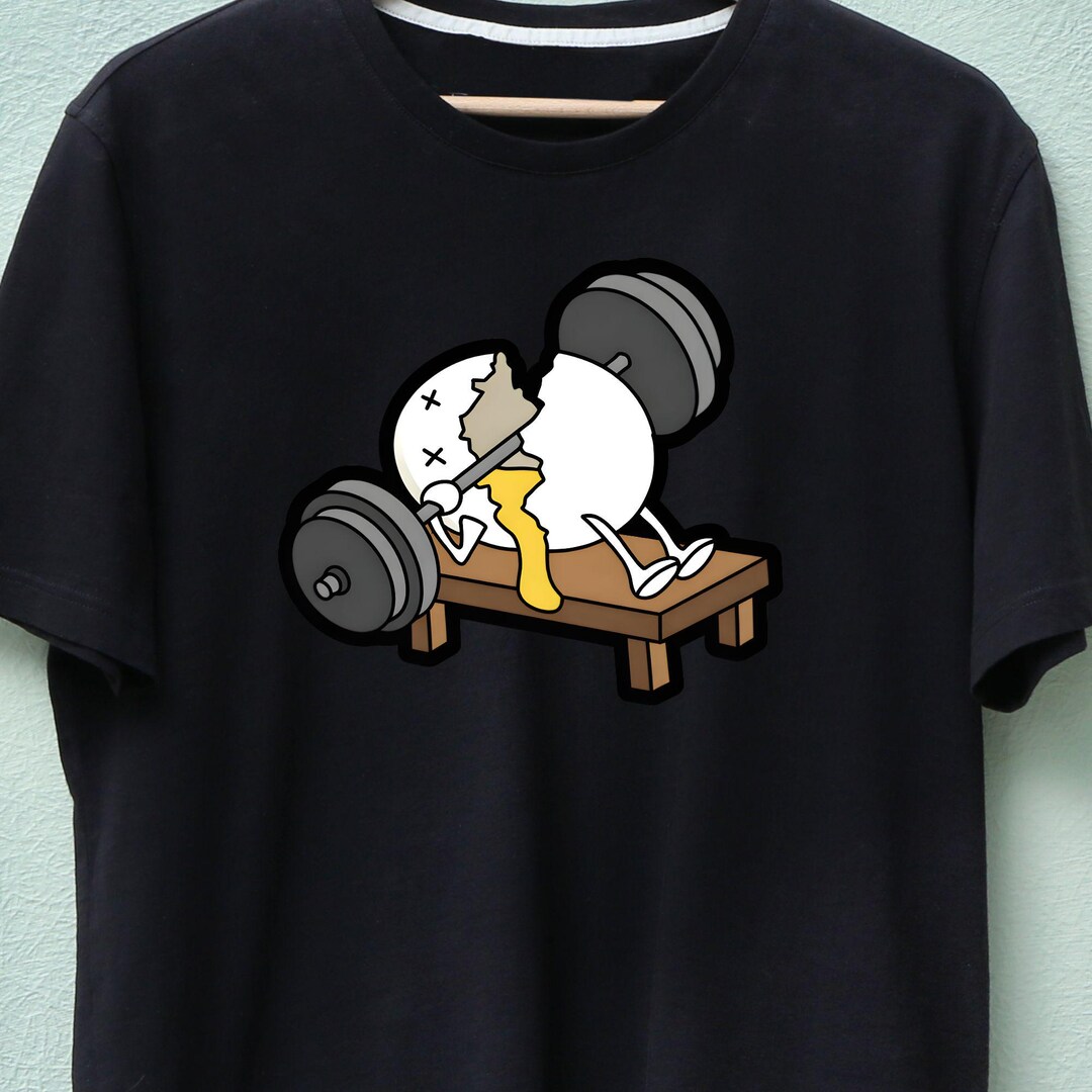 Funny Broken Egg Gym PNG, Workout Fail Cartoon Graphic (digital ...