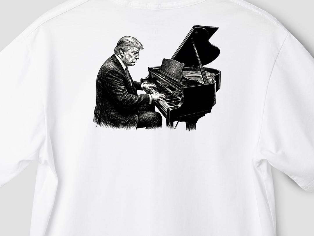 Funny Trump Piano Graphic, Political Parody Design (SVG, PNG Digital ...
