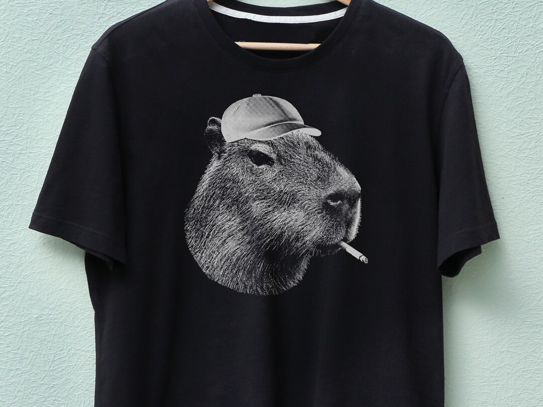 Capybara Smoking Cigarette PNG SVG | Funny Chill Rodent in Baseball Cap ...