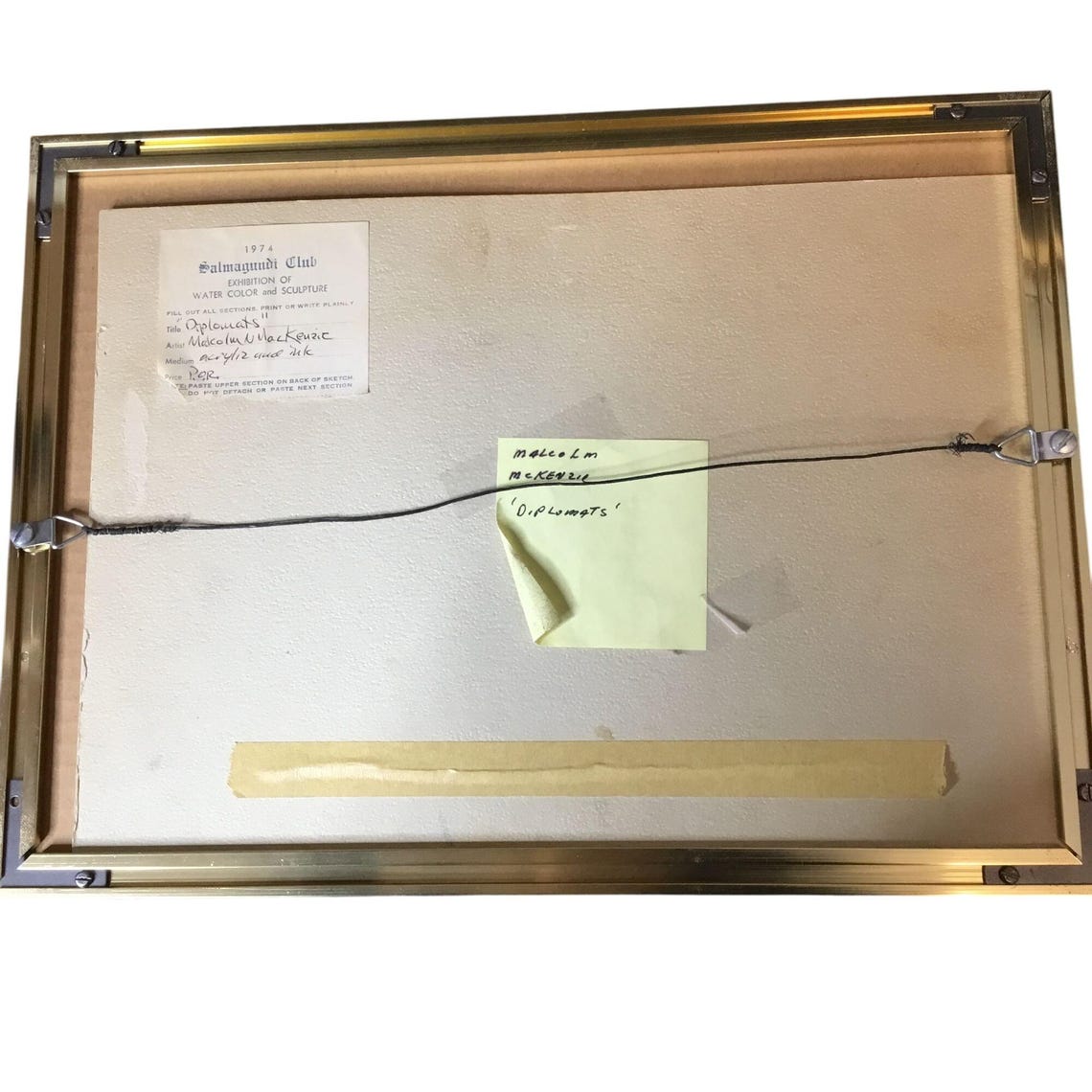 Malcolm N Mackenzie “diplomats” Mixed Media Art, 1974 Salmagundi ...