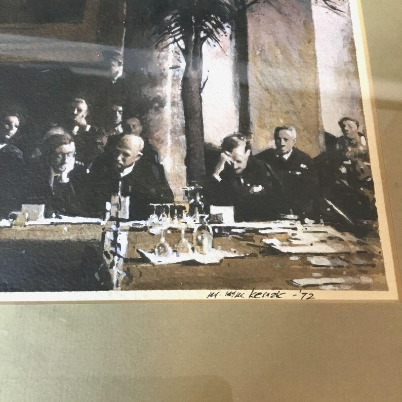 Malcolm N Mackenzie “diplomats” Mixed Media Art, 1974 Salmagundi ...