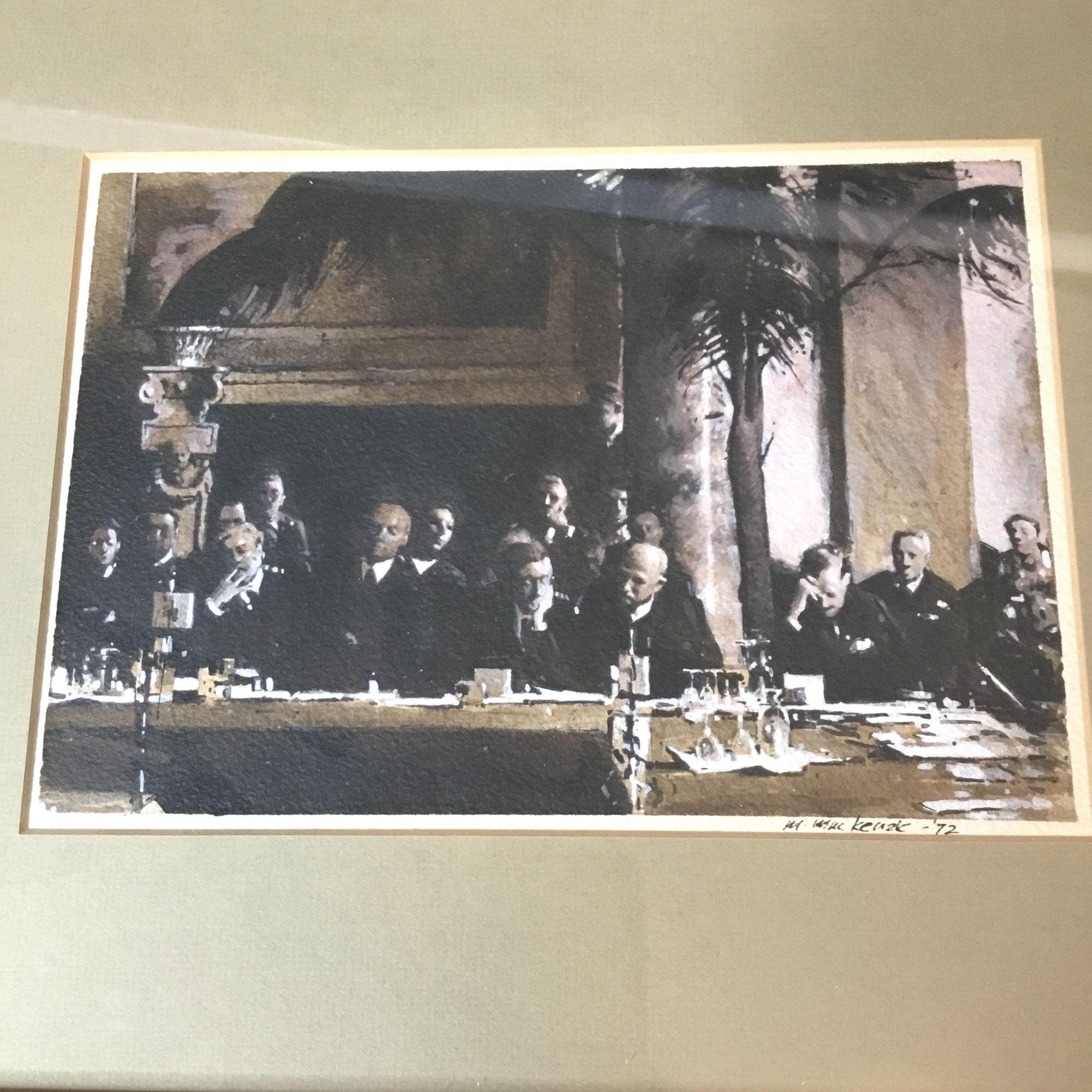Malcolm N Mackenzie “diplomats” Mixed Media Art, 1974 Salmagundi ...