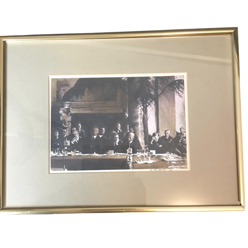 Malcolm N Mackenzie “diplomats” Mixed Media Art, 1974 Salmagundi ...