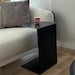 Modern C- Shaped Metal Side Table - Etsy
