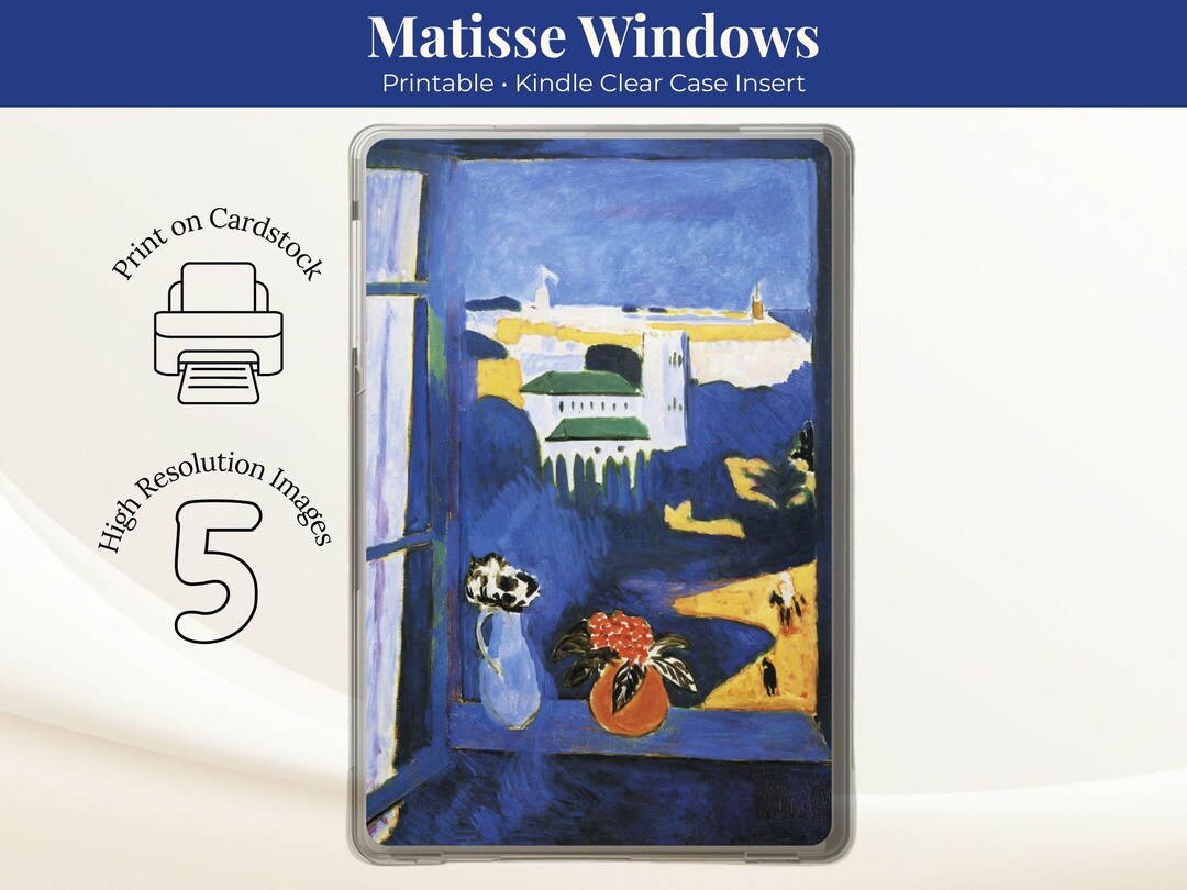 Matisse Window Kindle Insert Printable | Interior Art for Clear Kindle ...