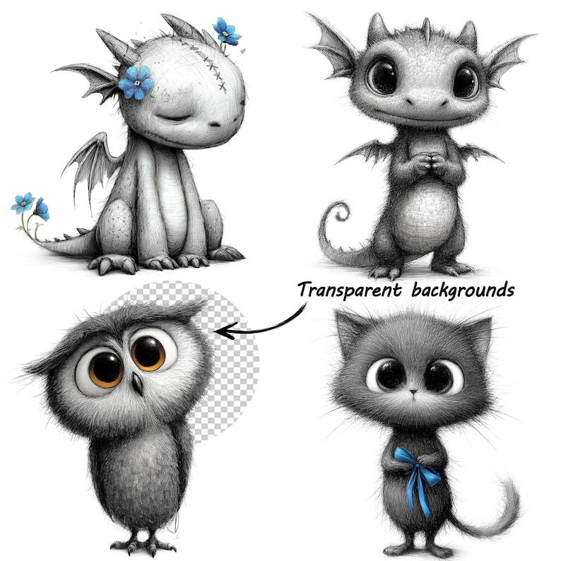 32 Animal Valentine Line Art Clipart, Dog Cat Bear Bunny Fox Minimal ...