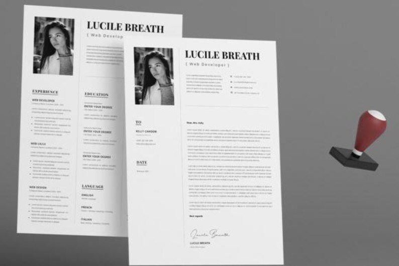 1000 Resume Template Bundle: CV & Cover Letter Designs (digital ...