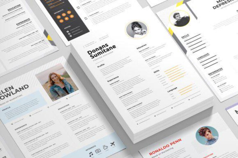 1000 Resume Template Bundle: CV & Cover Letter Designs (digital ...