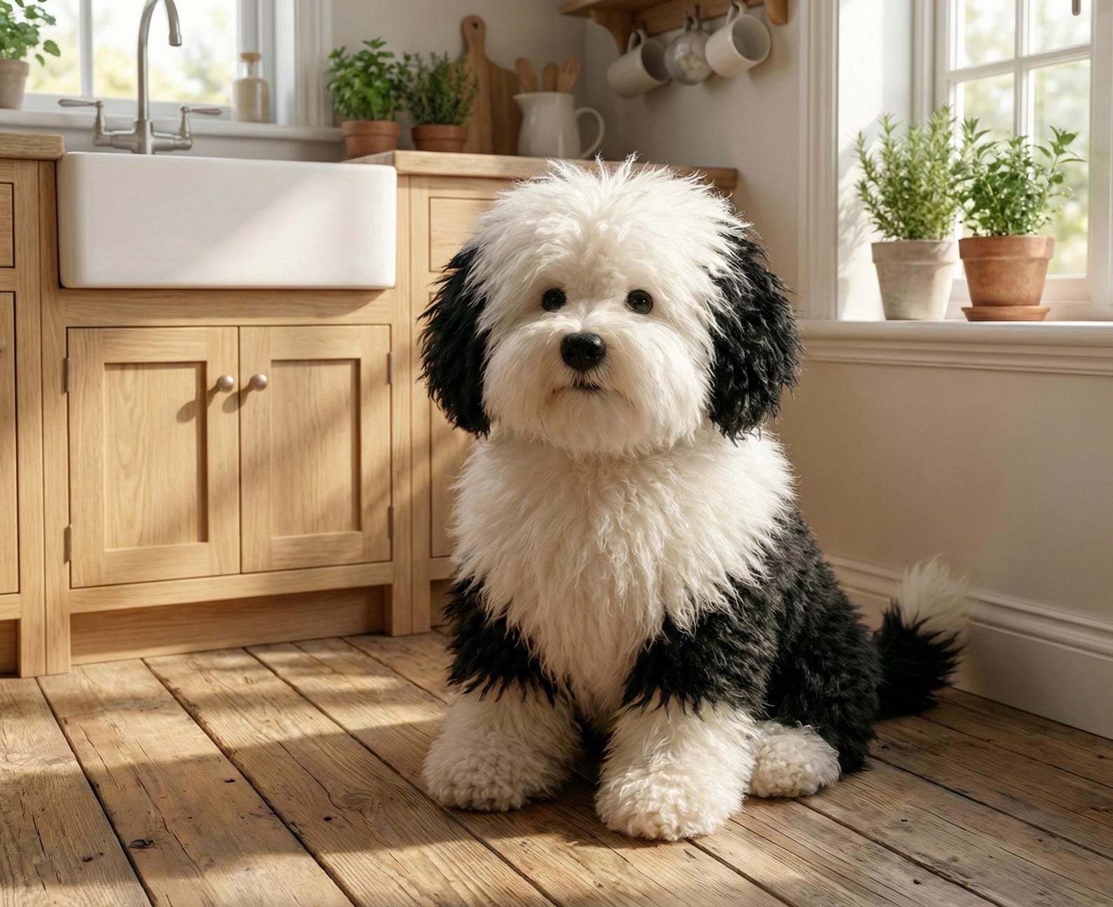 Realistic Bobtail Dog Crochet Pattern PDF • Fluffy Plush Dog Toy DIY ...