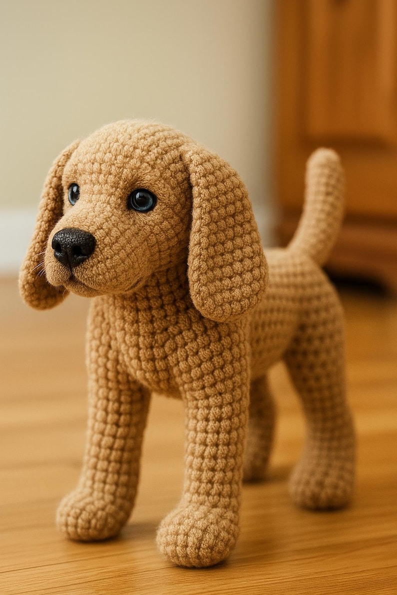 Realistic Amigurumi Dog Crochet Pattern PDF – Labrador Puppy Plush Toy ...