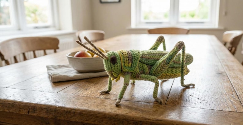 Realistic Grasshopper Amigurumi Pattern PDF – Giant Crochet Insect Toy ...