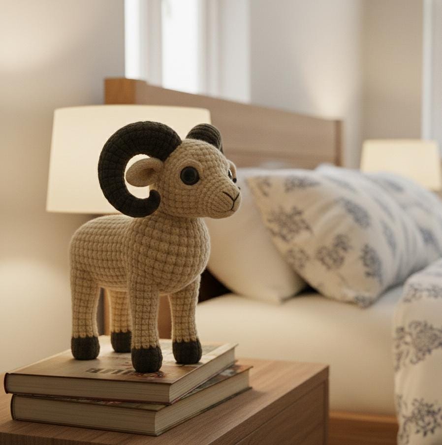 Snow White Ram Crochet Pattern Amigurumi Goat Plush Toy PDF Pattern - Etsy