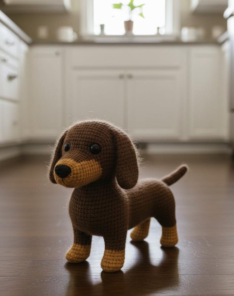 Dachshund Amigurumi Crochet Pattern Sausage Dog Plushie (PDF Pattern ...