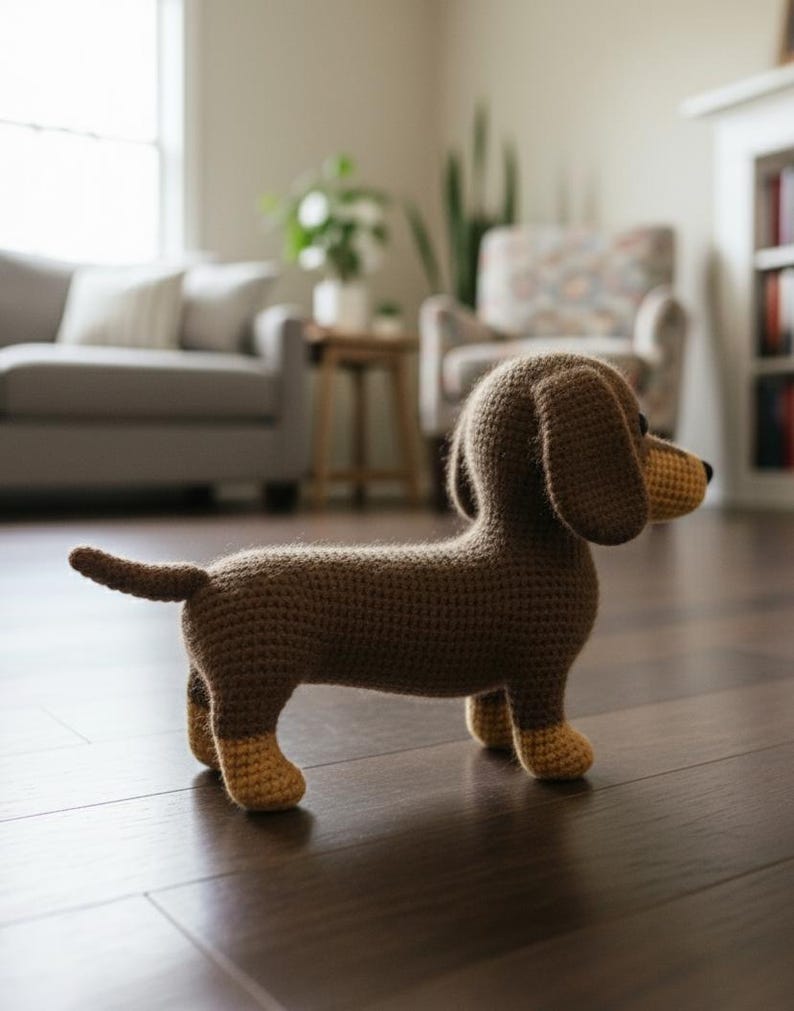 Dachshund Amigurumi Crochet Pattern Sausage Dog Plushie (PDF Pattern ...