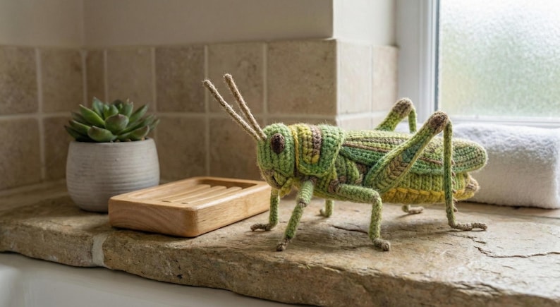 Realistic Grasshopper Amigurumi Pattern PDF – Giant Crochet Insect Toy ...