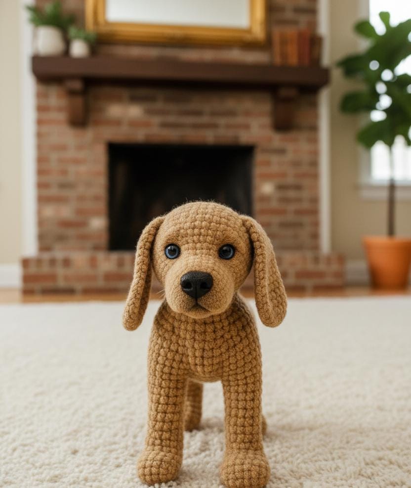 Realistic Amigurumi Dog Crochet Pattern PDF – Labrador Puppy Plush Toy ...