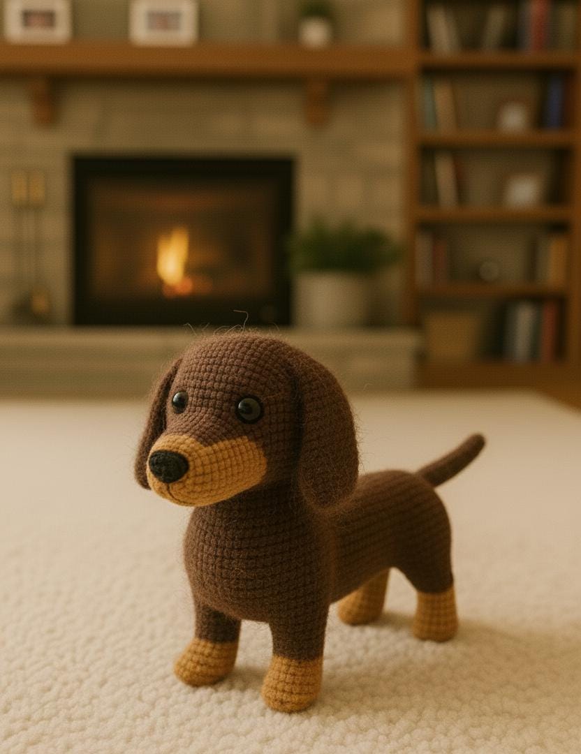 Dachshund Amigurumi Crochet Pattern Sausage Dog Plushie (PDF Pattern ...
