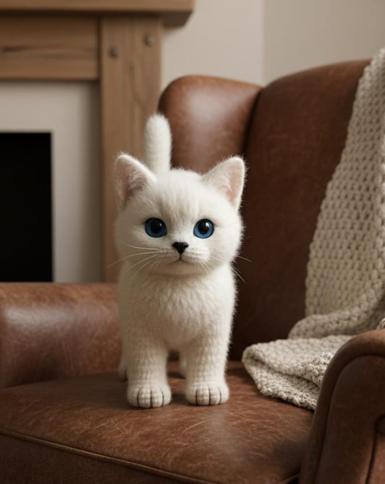 White Kitten Amigurumi Crochet Pattern DIY Plush Cat Toy (PDF) - Etsy