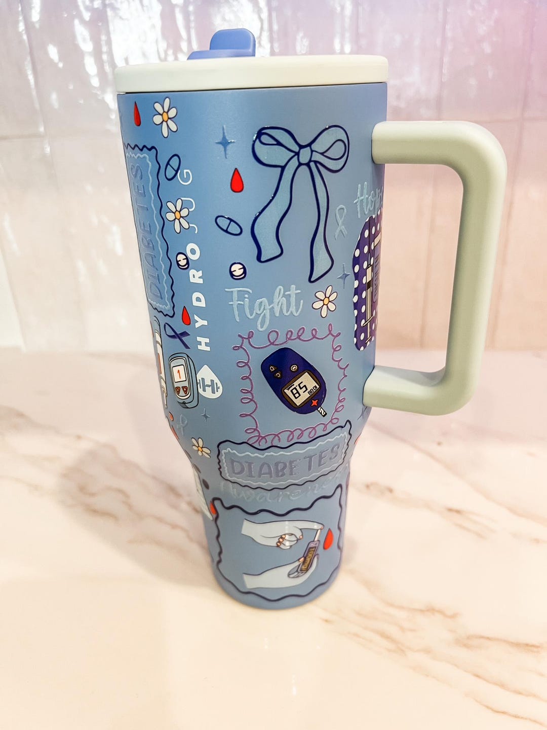 Diabetes Cup, Custom Type One Diabetes Awareness Cup, Personalized T1D ...